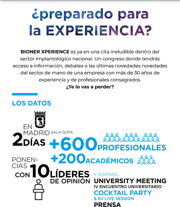 IV BIONER XPERIENCE: Entra a la implantología del futuro!